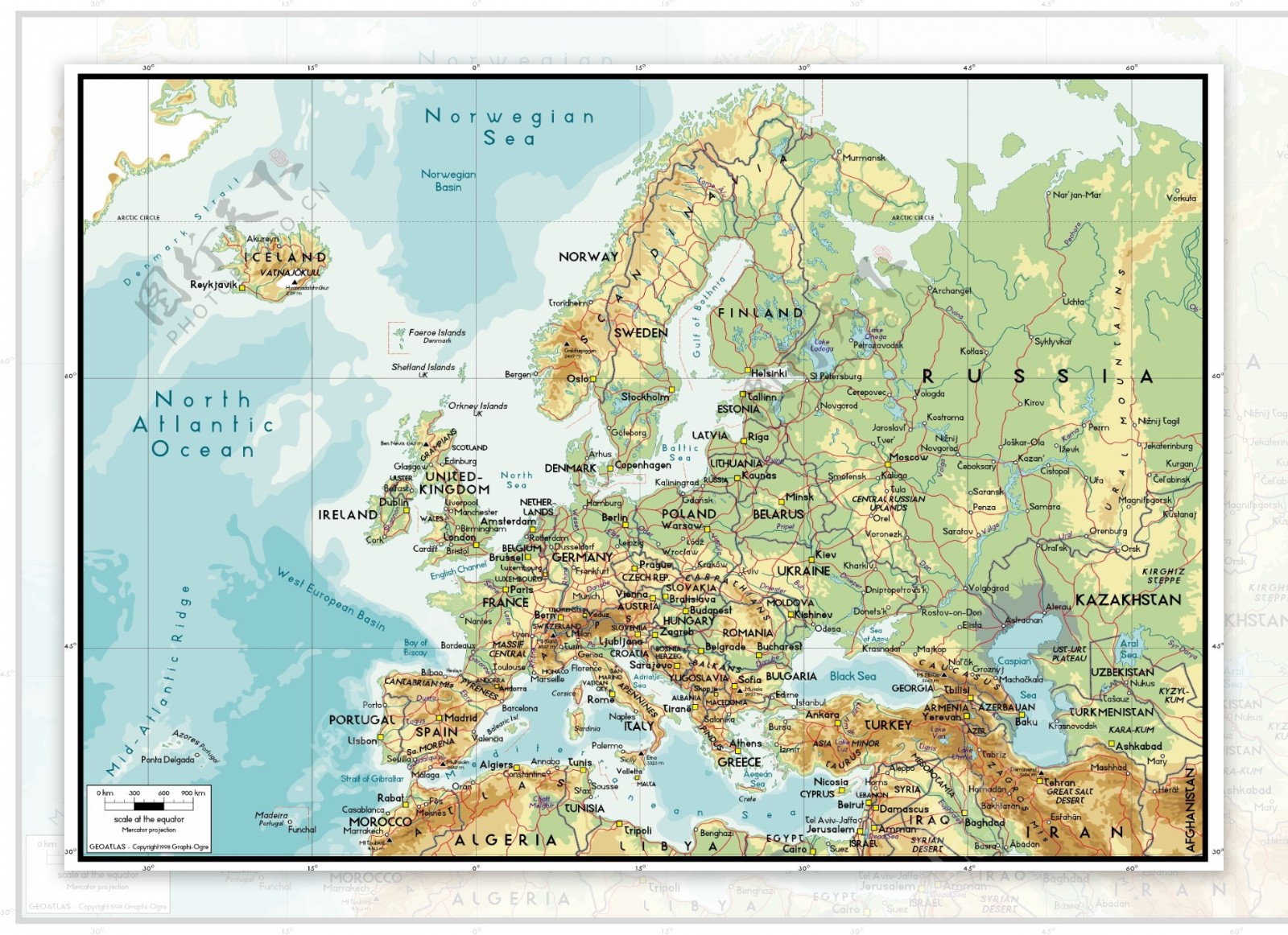 精美矢量世界地图素材欧洲地图图片素材-编号03687973-图行天下