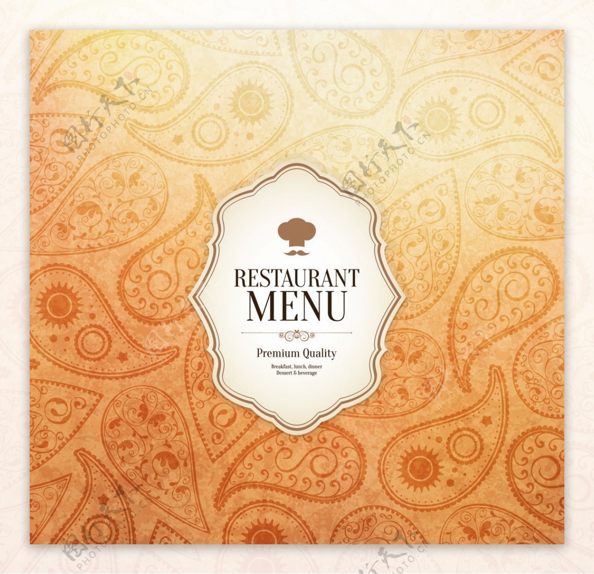 欧式花纹菜单封面图片素材-编号08809173-图行天下