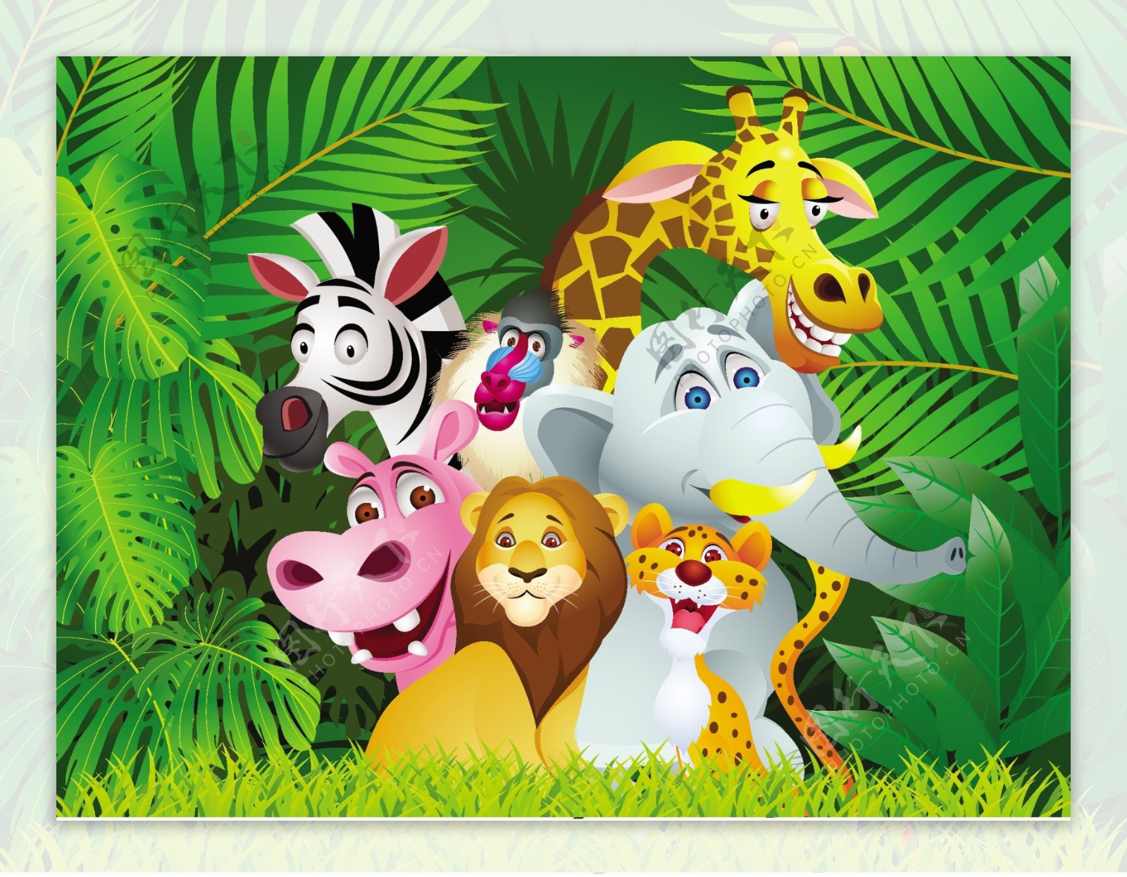 卡通动物世界图片素材-编号09816973-图行天下