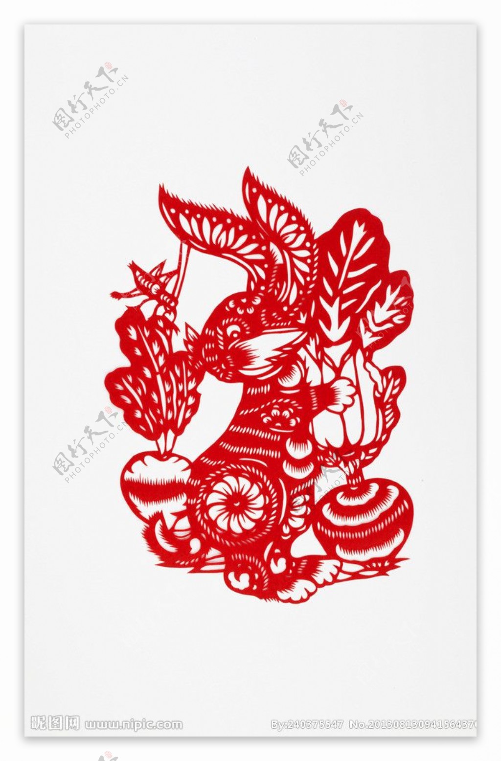 剪纸兔图片素材-编号10251723-图行天下