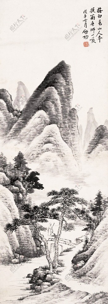 水墨山水图片素材-编号12030293-图行天下