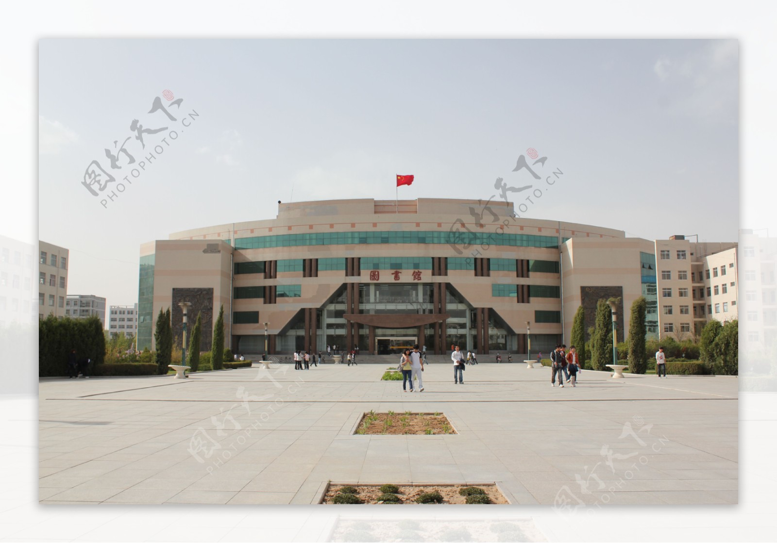 榆林学院图书馆图片素材-编号12627133-图行天下