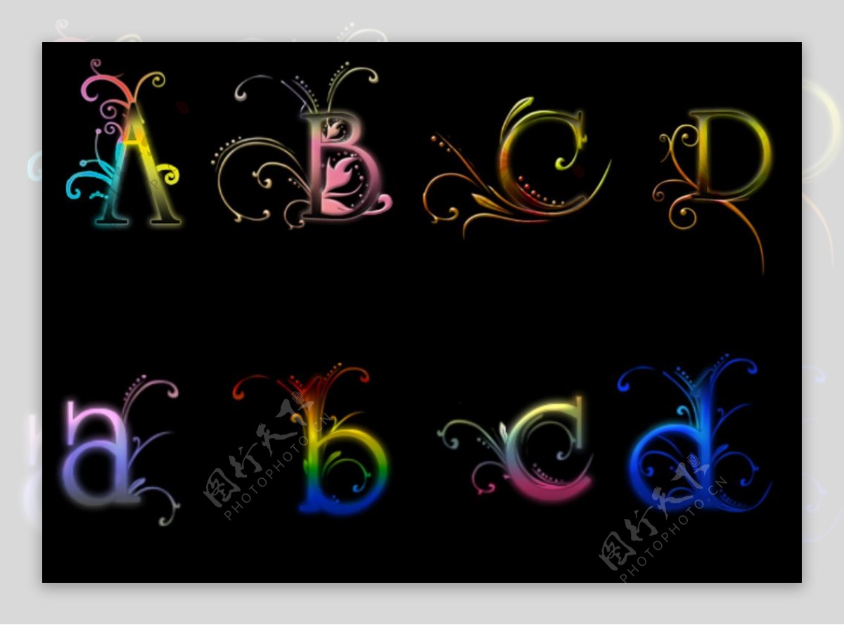 英文字母ABCD图片素材-编号13014083-图行天下