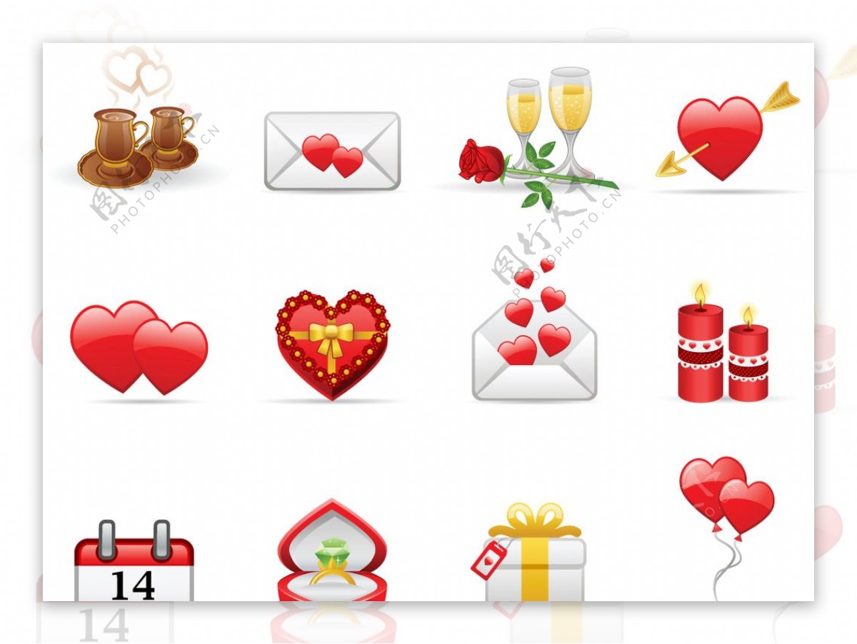 情人节图标图片素材-编号13232433-图行天下