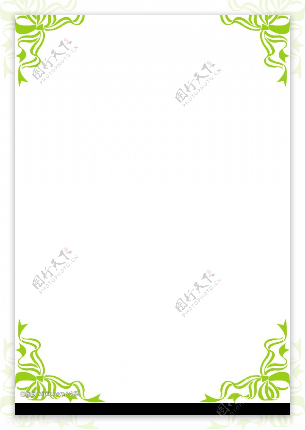 绿色花边图片素材-编号14817653-图行天下
