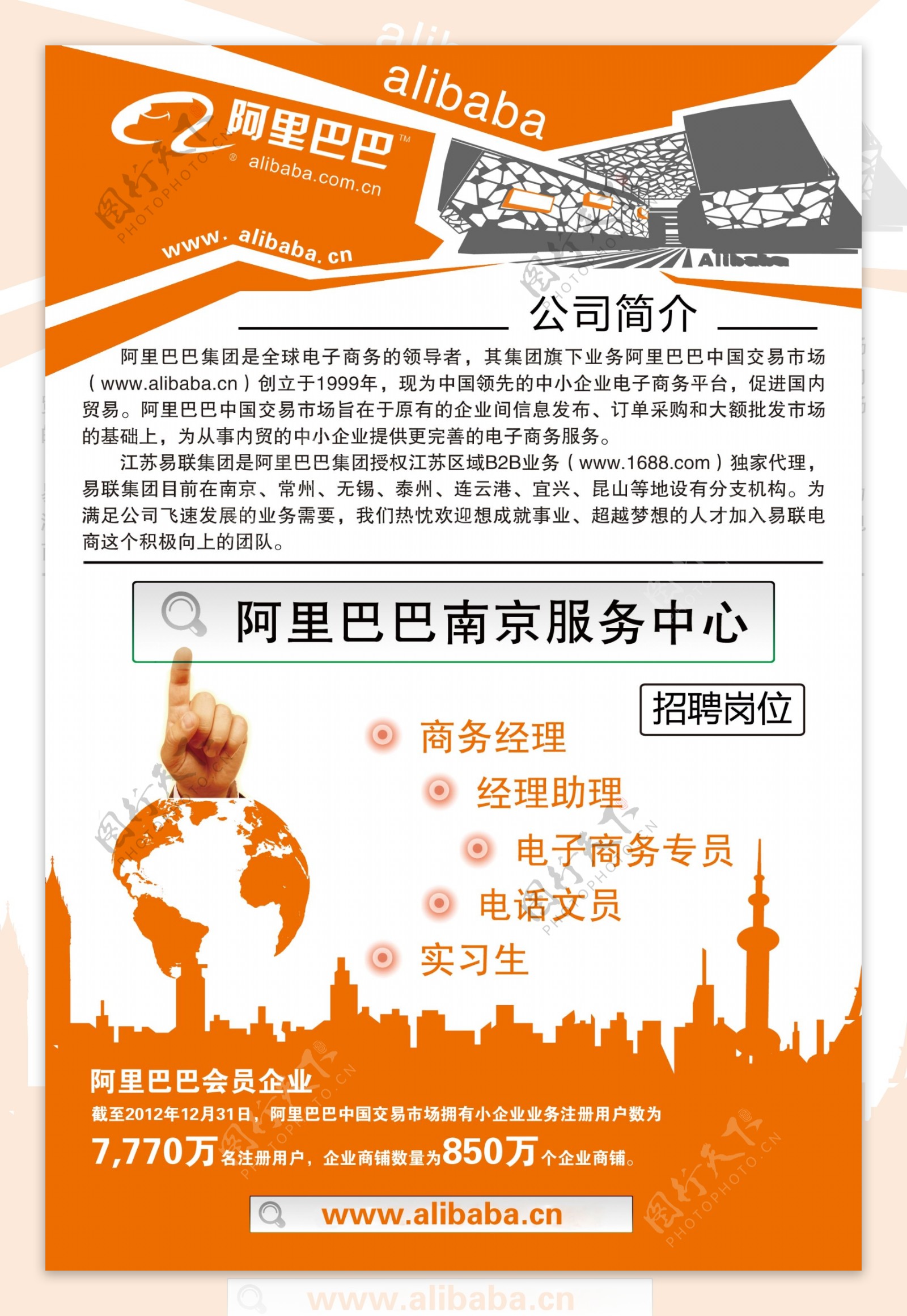 阿里巴巴公司简介海报图片素材-编号15492523-图行天下