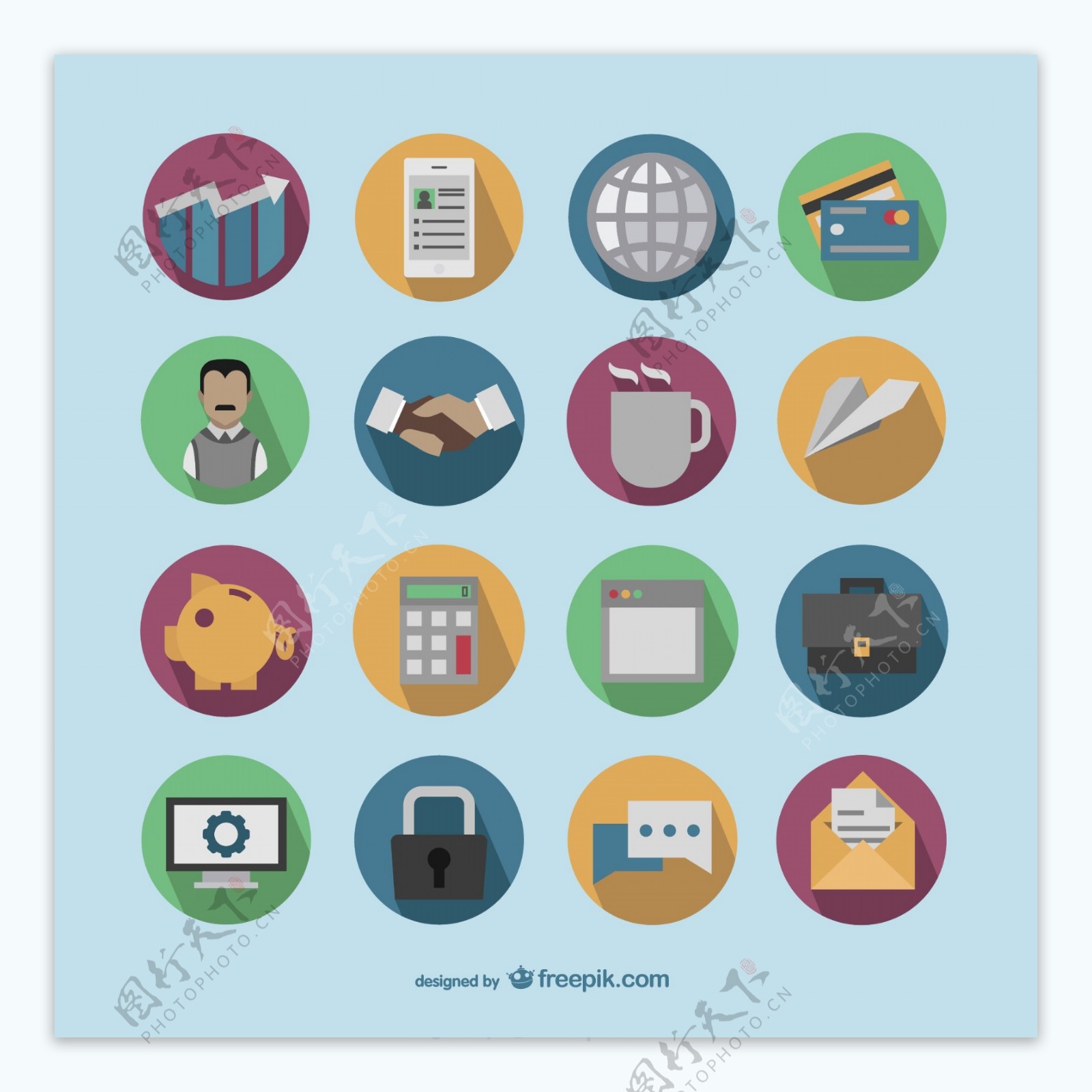 16款商务图标矢量图片素材-编号23258633-图行天下