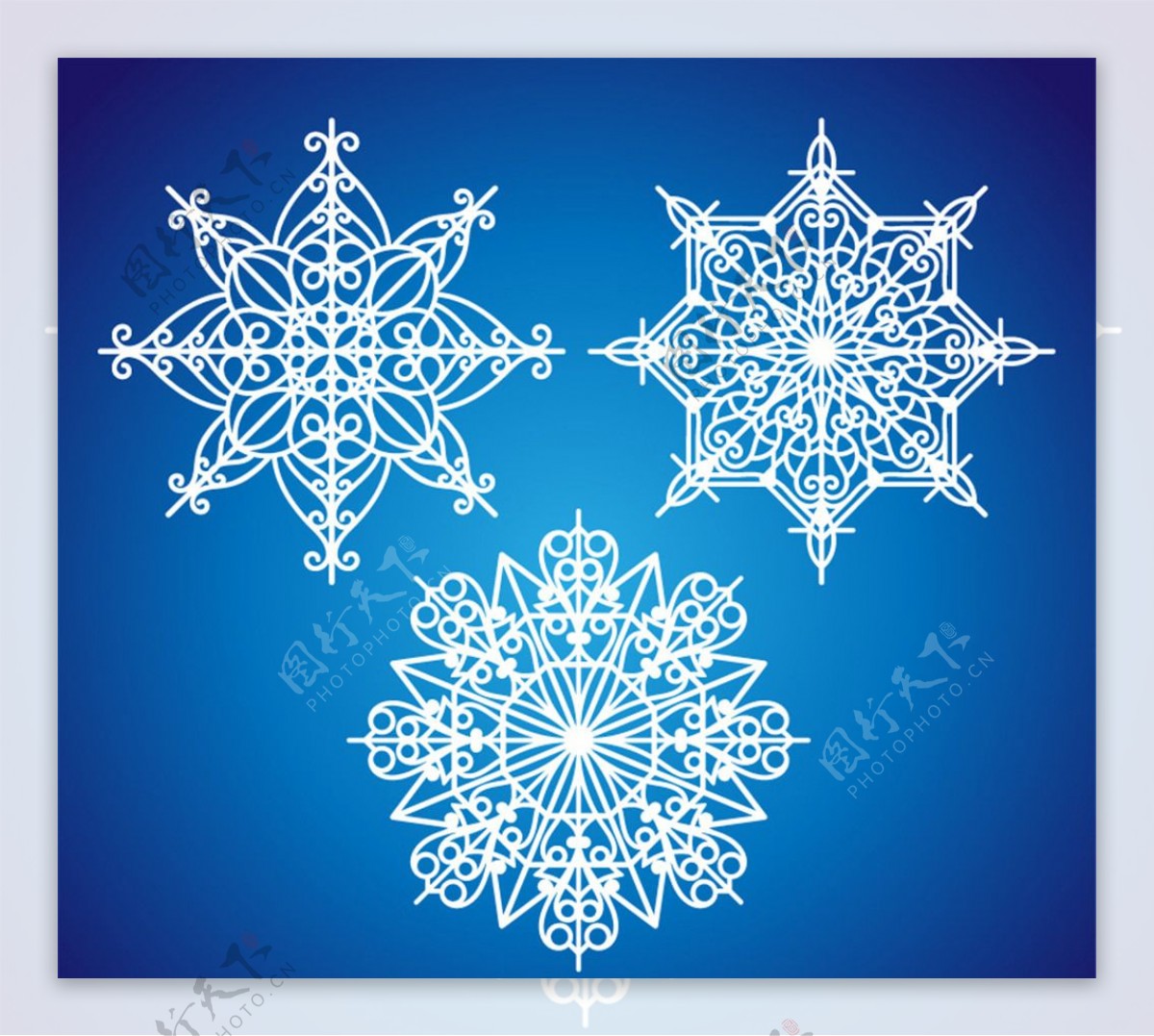 精致雪花设计矢量图片素材-编号25766253-图行天下