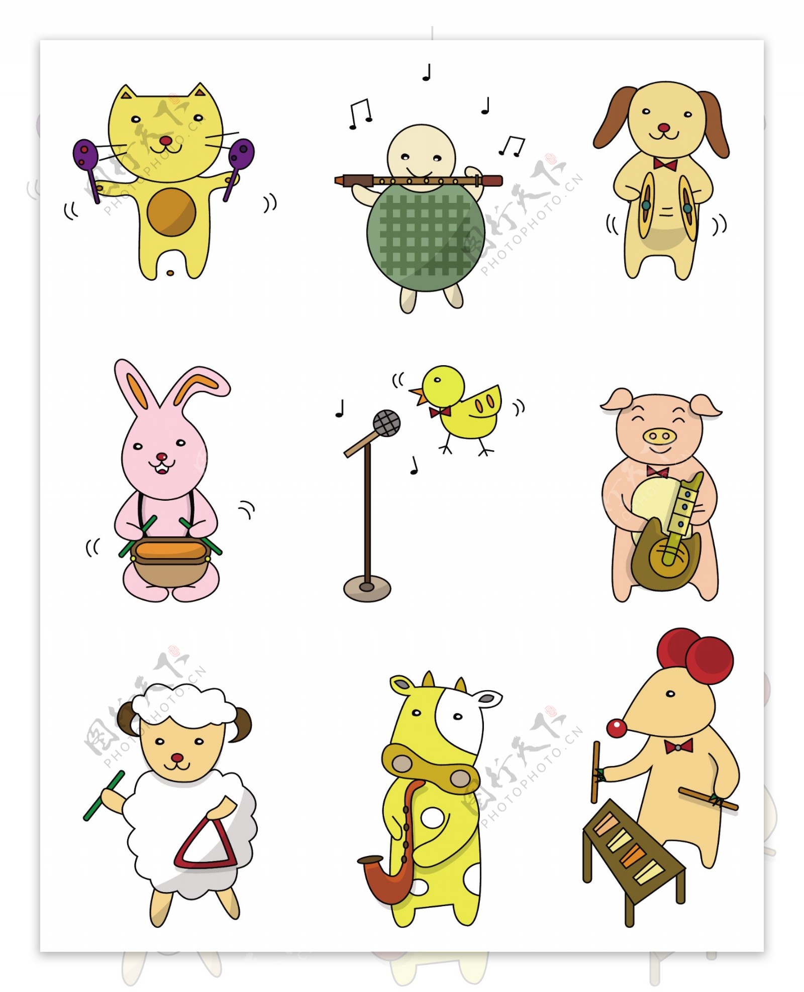 可爱卡通图案矢量EPS285图片素材-编号26400663-图行天下