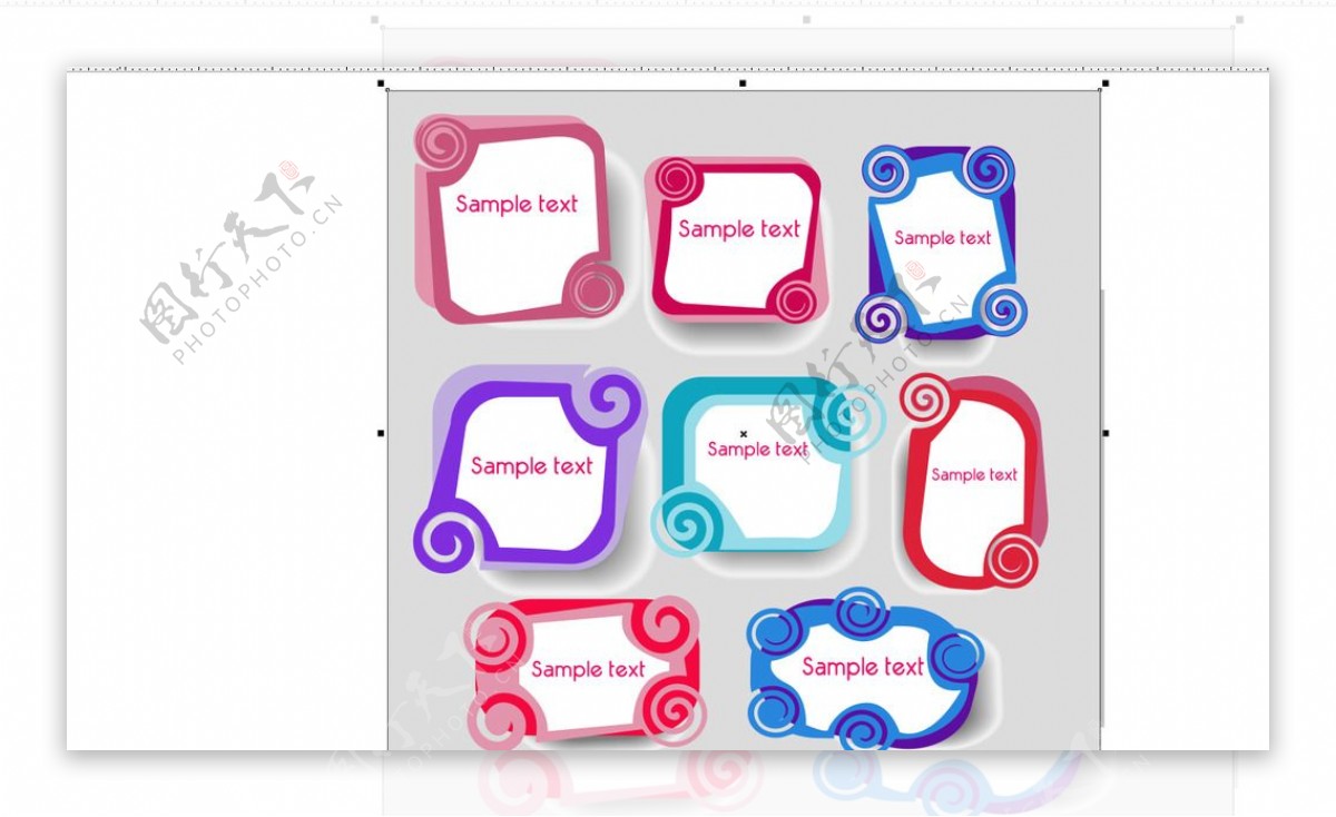 彩色边框图片素材-编号26966233-图行天下