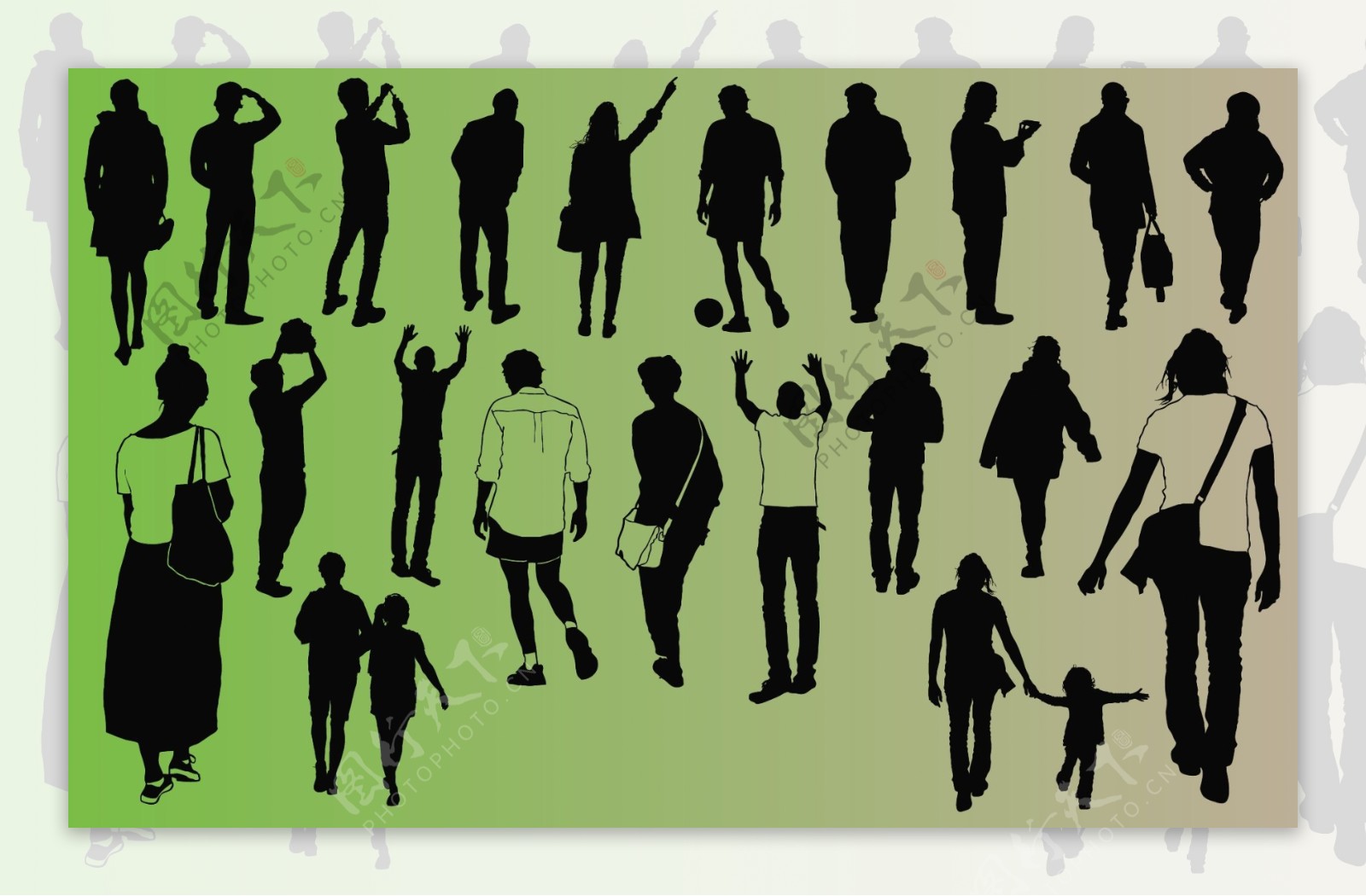 人物背影剪影图片素材-编号28630303-图行天下