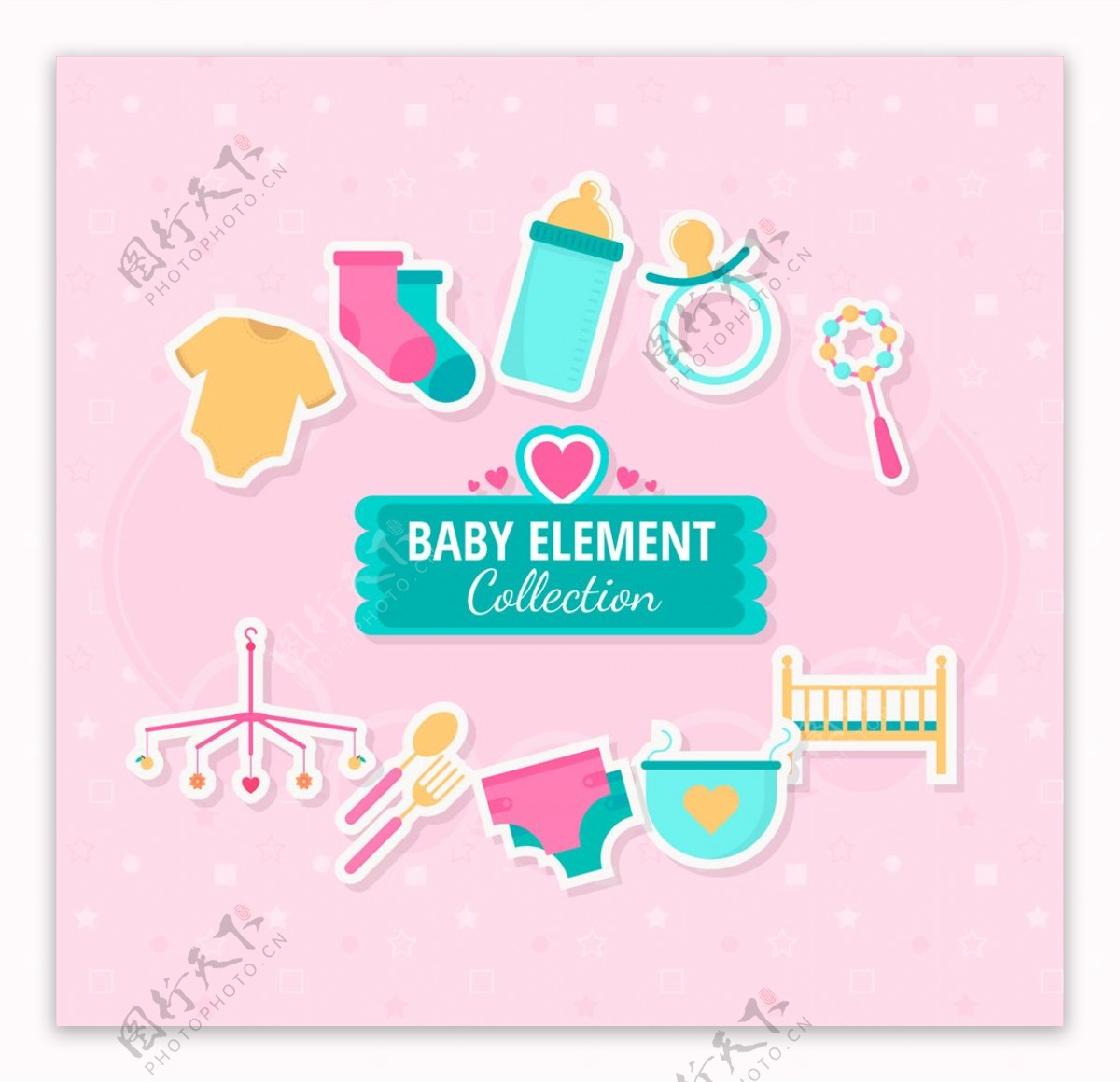 手绘婴儿用品图片素材-编号30765013-图行天下