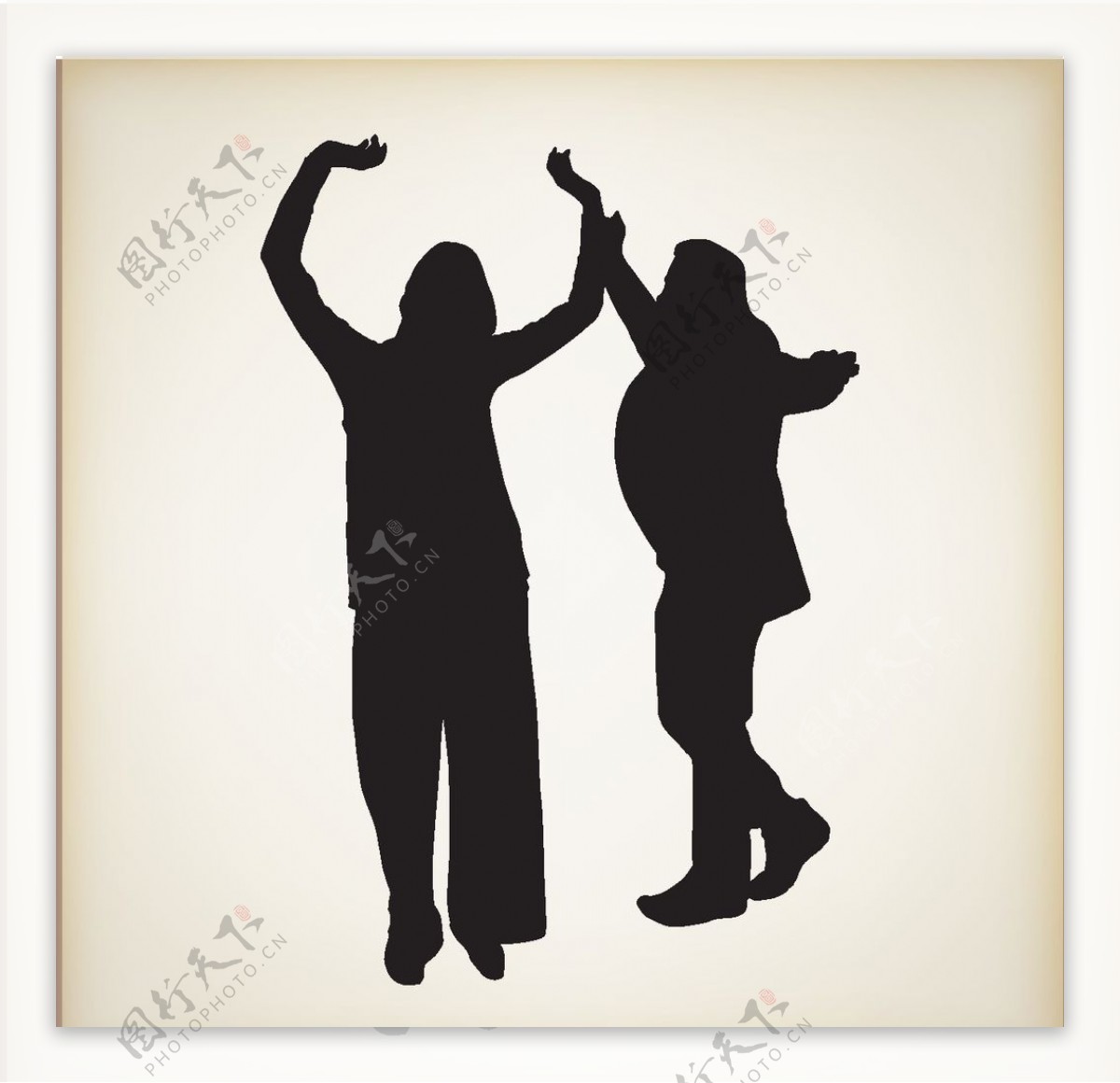 矢量人物剪影黑白人物剪影图片素材-编号31424663-图行天下