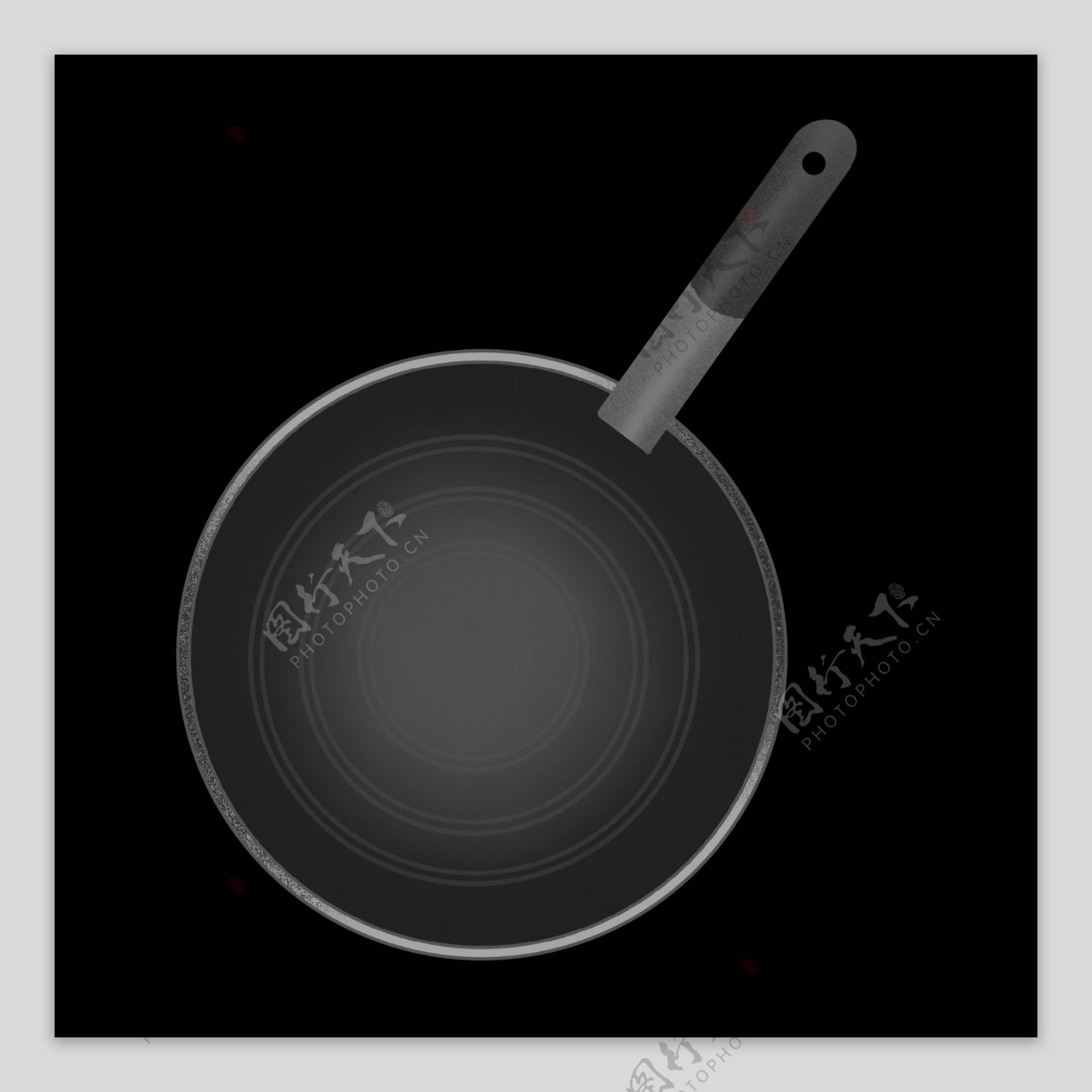 俯视正面中式不粘炒锅图片素材-编号32298043-图行天下