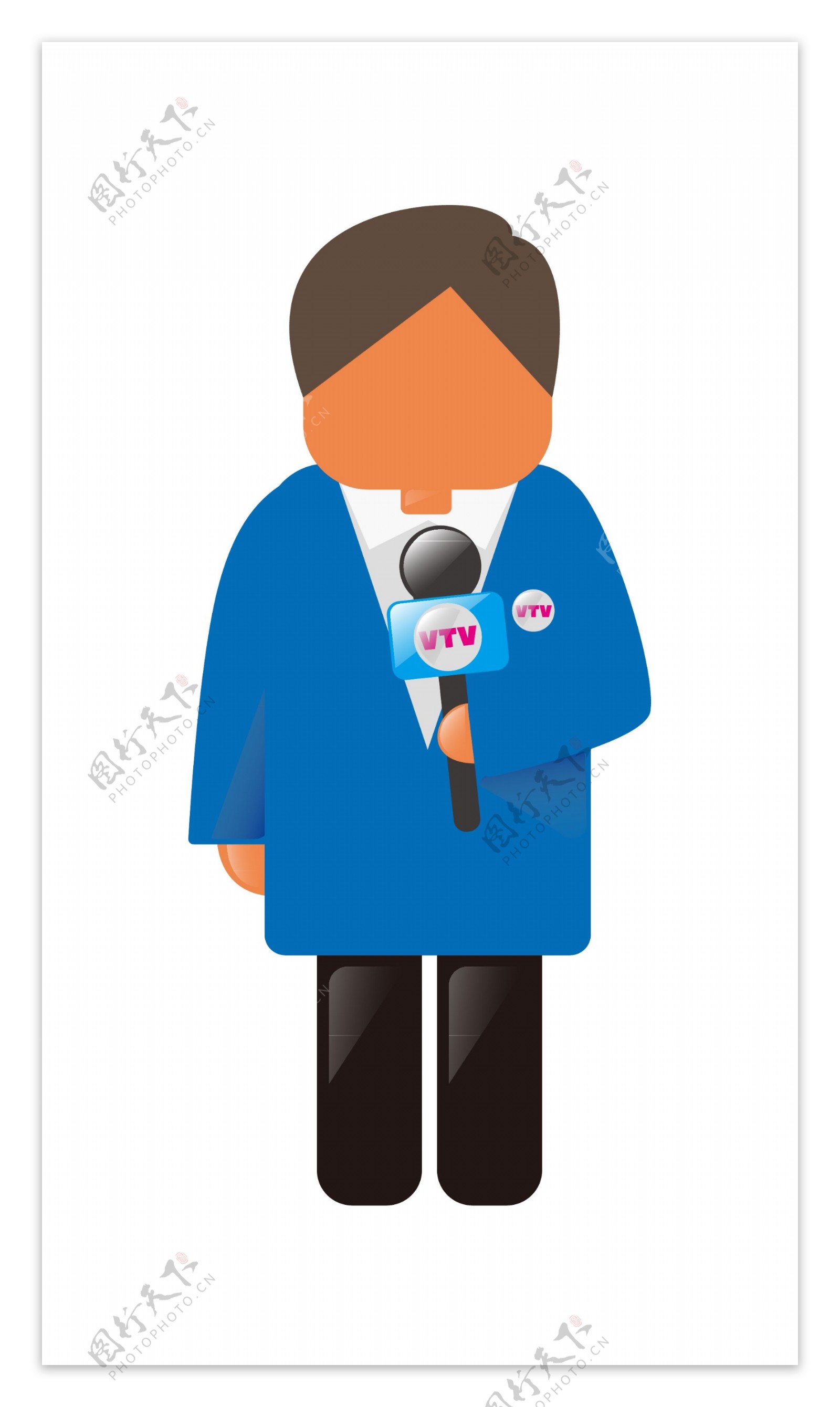 主持的主持人插画图片素材-编号32461763-图行天下
