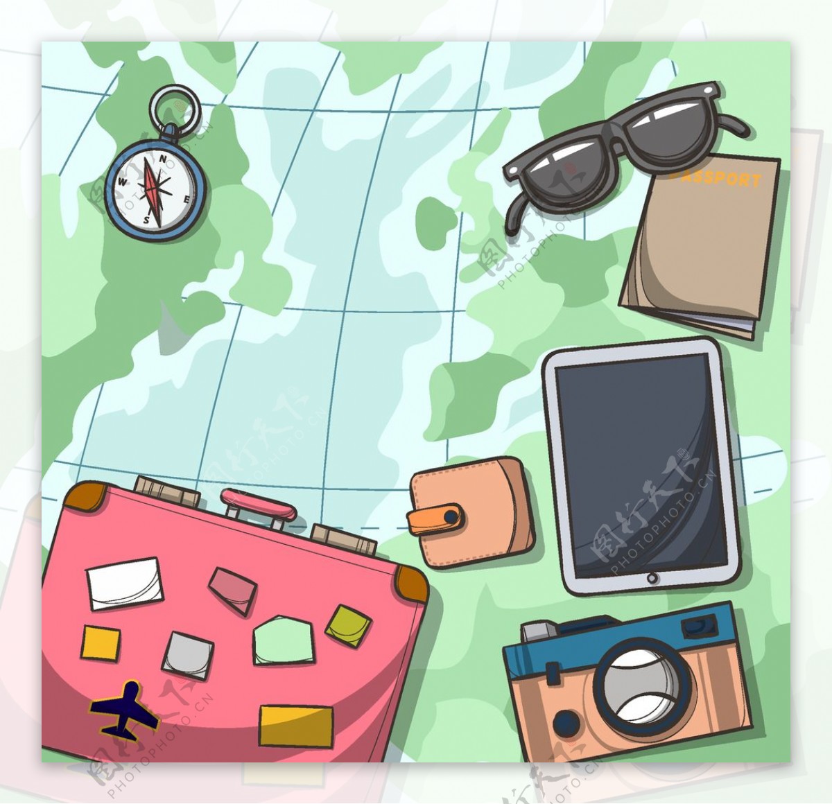 旅行元素图片素材-编号39097903-图行天下
